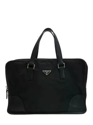 PRADA Prada Enameled Metal Triangle Briefcase