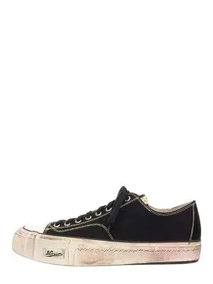 Visvim Distressed-effect Lace-up Sneakers - Black