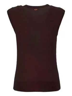 AGNONA Agnona Ribbed-Trim Knitted Top