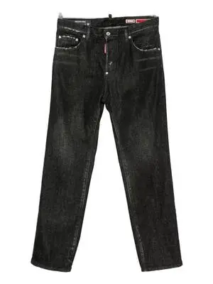Dsquared2 Distressed Logo-patch Jeans - Black