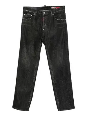 Dsquared2 Distressed Logo-patch Jeans - Black