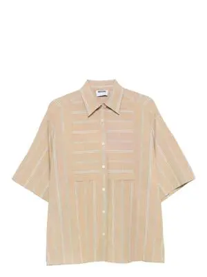 Moschino Striped Short-sleeve Shirt - Neutrals