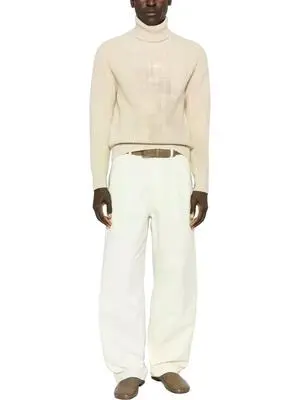 FORTELA Pleated Straight-leg Trousers - Neutrals