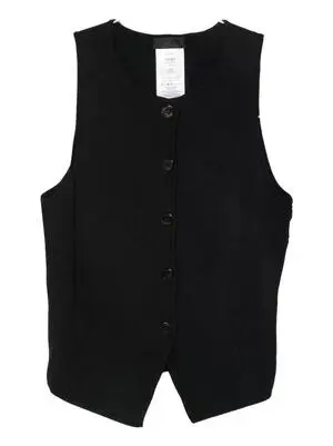 LIU JO LIU JO Lace-Panel Button-Fastening Waistcoat