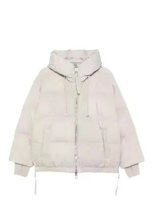 DUNO Quilted Hooded Puffer Jacket - Neutrals