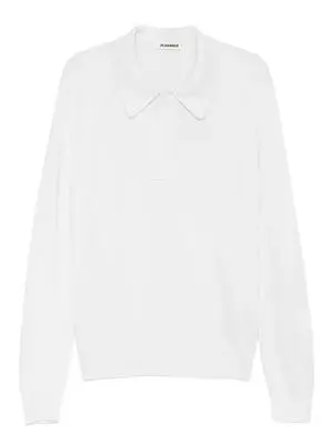 JIL SANDER Long-sleeve Polo Shirt - Neutrals