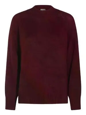ALLUDE Raglan-sleeve Cashmere Sweater - Red
