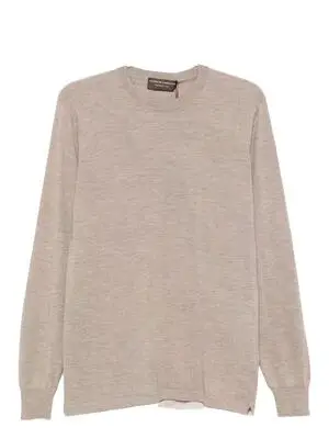 FILIPPO DE LAURENTIIS Crew-neck Long-sleeve T-shirt - Neutrals
