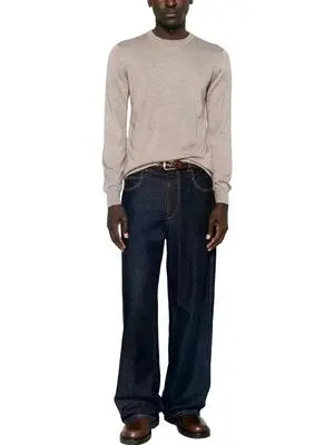 FILIPPO DE LAURENTIIS Crew-neck Long-sleeve T-shirt - Neutrals