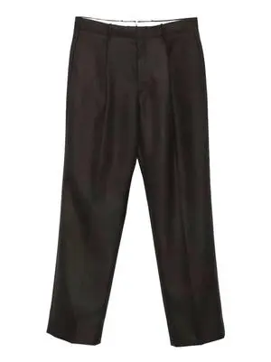 Incotex Pleated Straight-leg Trousers - Brown