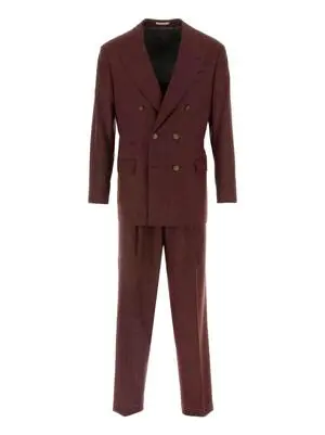 Brunello Cucinelli Double-breasted Suit - Brown