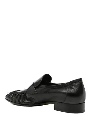 THE ROW Ruched Leather Loafers