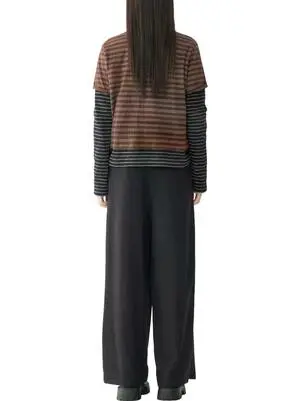 STUDIO TOMBOY Pintuck Trousers - Black