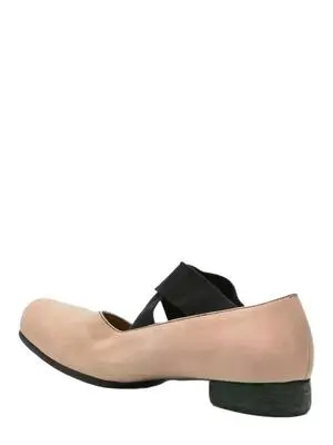 UMA WANG Cross-strap Square-toe Pumps - Neutrals
