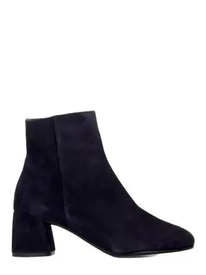 Status Suede Block-heel Ankle Boots - Blue
