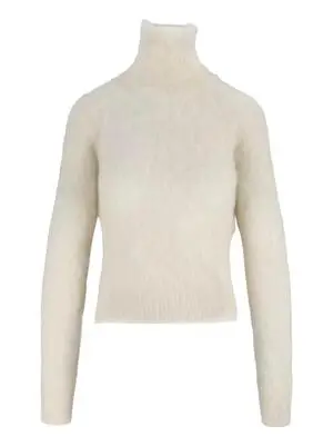 DONDUP Fuzzy-knit Roll-neck Sweater - Neutrals