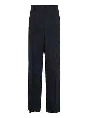 Mantū Pressed-crease Straight-leg Trousers - Black