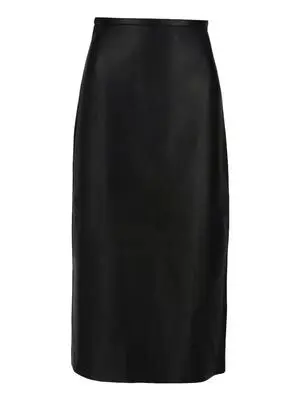 Co Leather Midi Skirt - Black