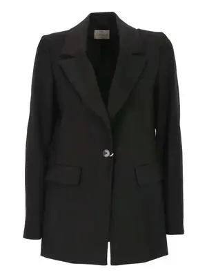 EMME Single-breasted Notched-lapels Jacket - Black