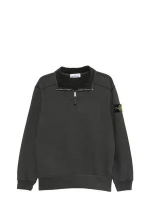 Stone Island Half-zip Cotton Sweatshirt - Grey