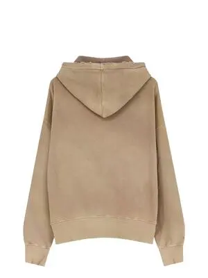 GOLDEN GOOSE Distressed Logo-print Hoodie - Neutrals