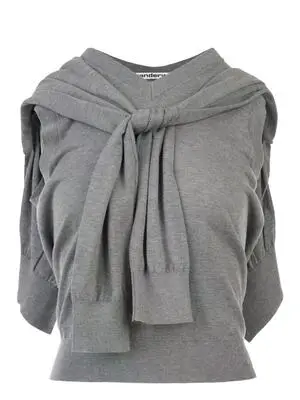 Alexander Wang Layered-effect Cut-out Sweater - Grey