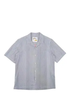Naked & Famous Denim Aloha Striped Shirt - Blue