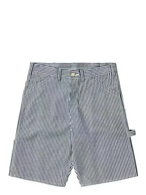 SUGAR CANE JEANS Hickory-stripe Shorts - Blue