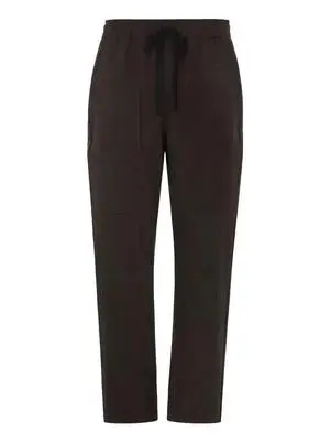 THOM KROM Drawstring-waist Panelled Trousers - Brown