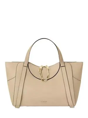 Givenchy Givenchy Medium The Snatch Bag In Grained Leather Neutrals