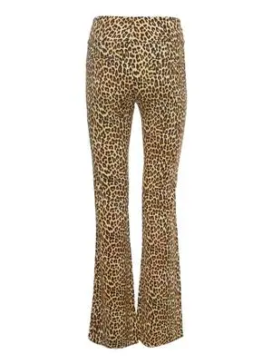 Alice + Olivia Leopard-print Flared Trousers - Neutrals