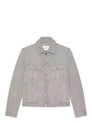 Givenchy Jacket In Grey Denim With Crease Effect Grey