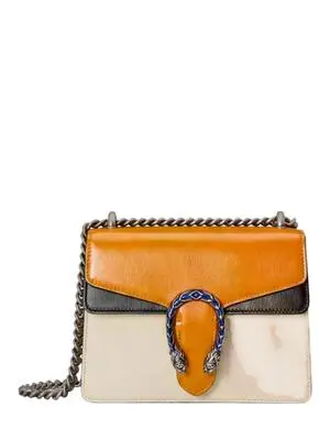 Gucci Gucci Dionysus Leather Shoulder Bag Neutrals