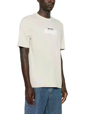 BOSS Logo-print Short-sleeve T-shirt - Neutrals