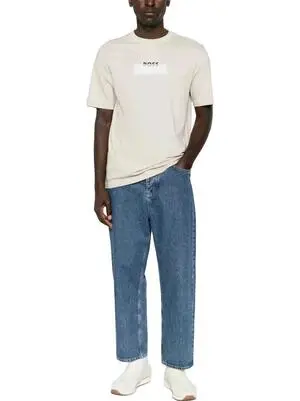BOSS Logo-print Short-sleeve T-shirt - Neutrals