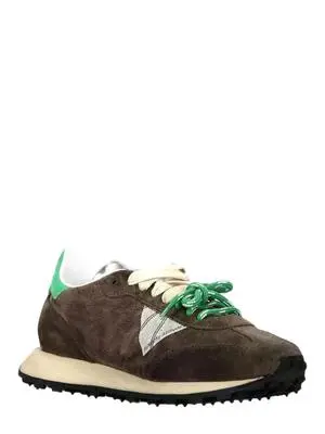 RUN OF Suede Panelled Sneakers - Brown