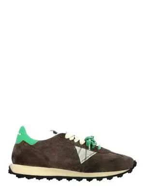 RUN OF Suede Panelled Sneakers - Brown