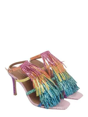 Kurt Geiger Fringe Sandals 90 - Pink