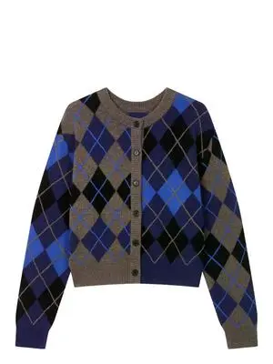 STUDIO TOMBOY Argyle Cardigan - Blue