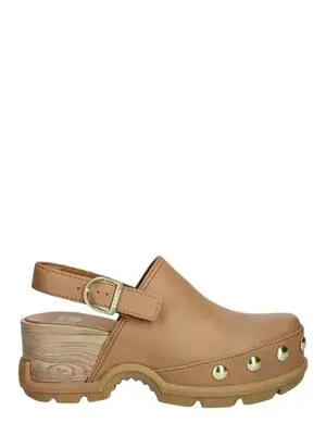 Sorel SOREL Studded Slingback Mules Brown