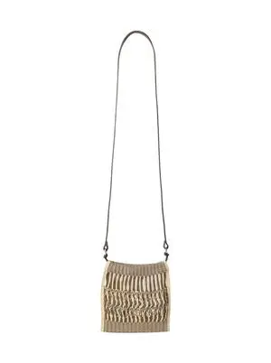 LEMAIRE Mini Crossbody Filt Net Bag - Neutrals