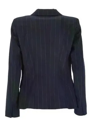 EMME Pinstripe-pattern Blazer - Blue