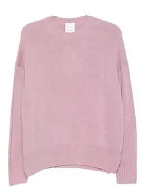 ALLUDE Ribbed-knit Crew-neck Sweater - Pink