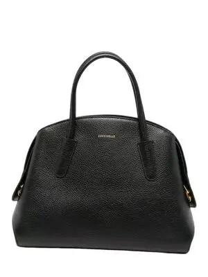 COCCINELLE Grained Leather Tote Bag - Black