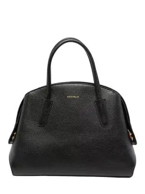 COCCINELLE Grained Leather Shoulder Bag - Black