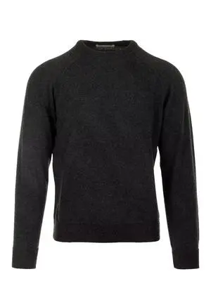 FILIPPO DE LAURENTIIS Virgin Wool Raglan-sleeve Sweater - Grey