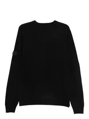 Peuterey Logo-patch Crew-neck Sweater - Black