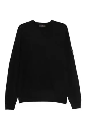 Peuterey New Marlon Nc Logo-patch Crew-neck Sweater - Black