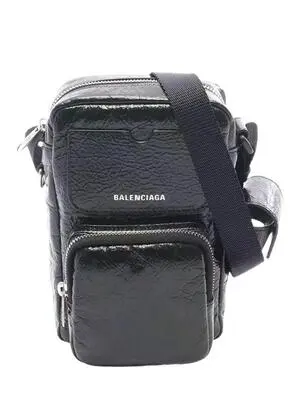 Balenciaga Lambskin Superbusy Vertical Crossbody Bag - Black