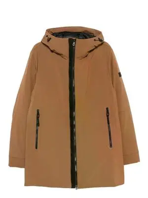 Peuterey Hooded Zip-up Coat - Brown